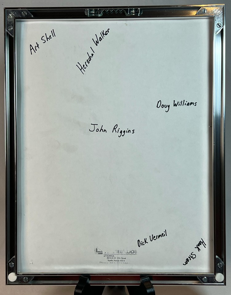 Art Shell, Dick Vermeil, Herschel Walker+ Framed Signed Autographed NFL ...