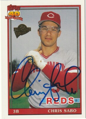CHRIS SABO CINCINNATI REDS SIGNED 2003 TOPPS FAN FAVORITES CARD #76 | eBay
