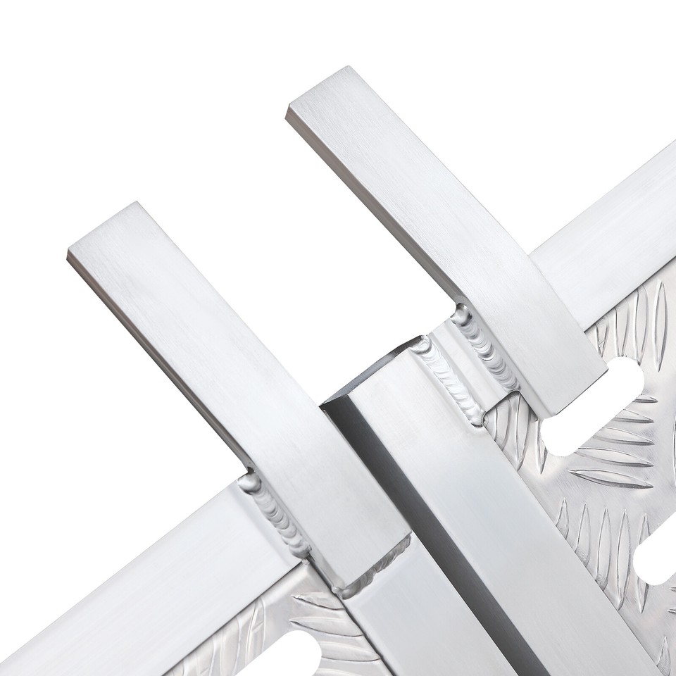 54*77in Aluminum Tri-Fold Ramp with Straps Loading Ramps 1500lb Mowers ...