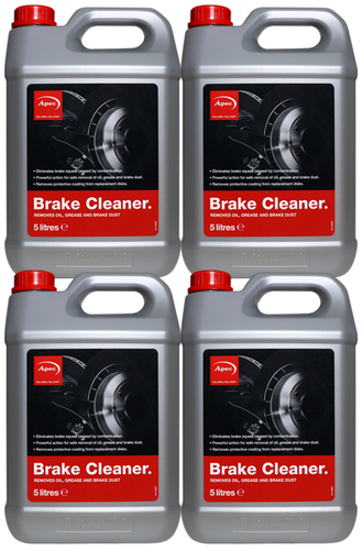 4x Apec - Brake & Clutch Cleaner Removes Oil, Grease, Dust 5 Litre - 5L ...