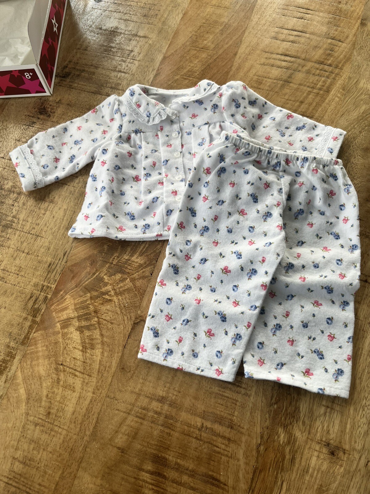 American Girl EMILY'S 2 pc PAJAMAS set flower pjs for Emily Doll ...