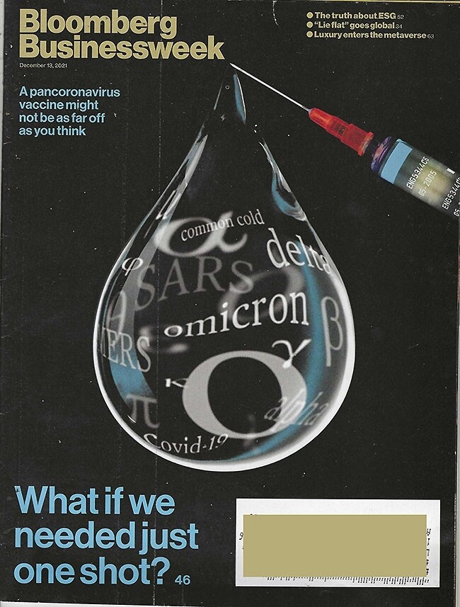 Bloomberg Businessweek Magazine - Vaccines - December 13 2021 | eBay