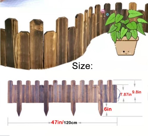 Wooden Edge Spiked Log Border Outdoor Roll Fencing Garden Lawn Edging ...