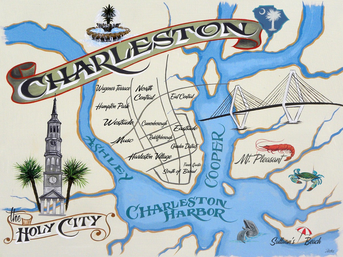 Tourist printable map of charleston 60 photos - Arptravels.com
