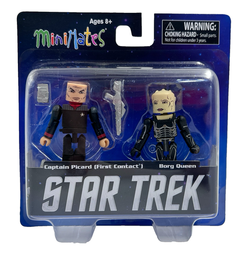 Star Trek Minimates Series Two-Packs Captain Picard & Borg Queen ...