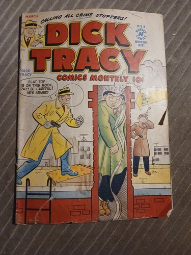 Dick Tracy Comics Monthly 25 1st Harvey Issue 1950 Golden Age Flat Top Cover | eBay