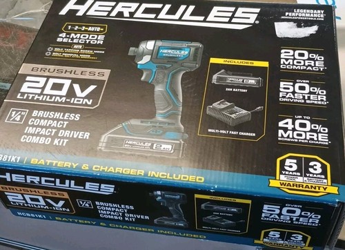 Hercules Brushless Compact Impact Driver Combo Kit Hcb81k1 | eBay