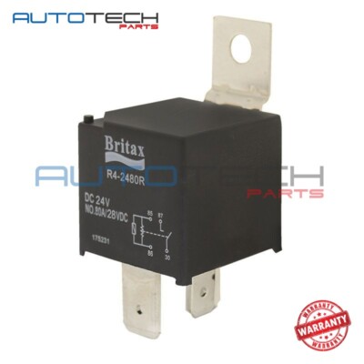 MINI RELAY 24V 80A 4 PINS RESISTOR PROTECTED HEAVY DUTY AND SEALED ...