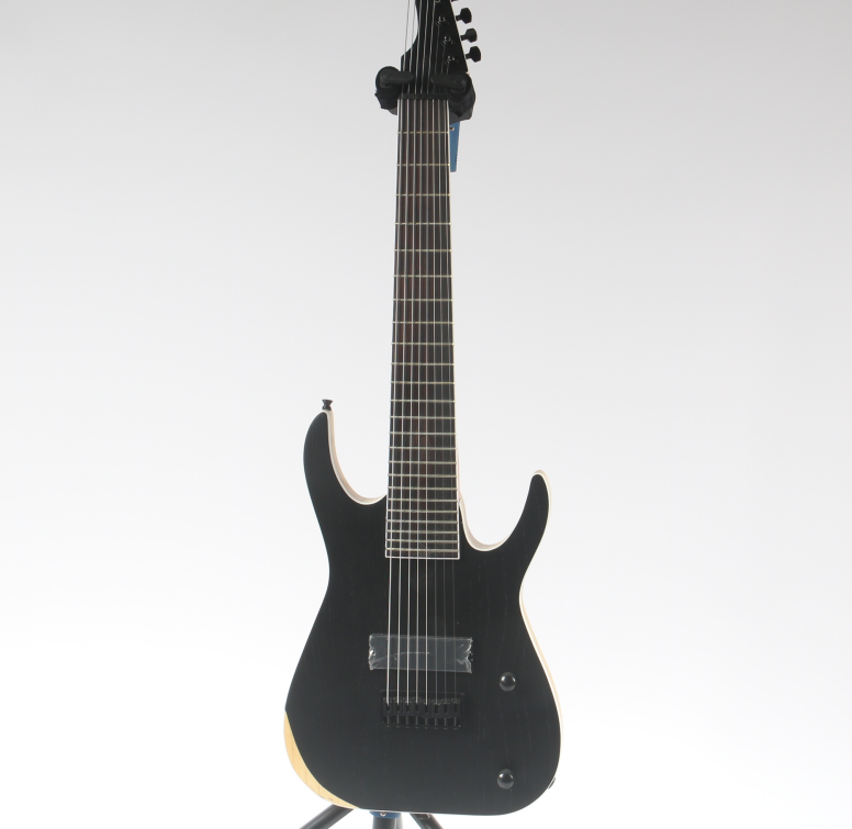 Custom 8-strings Electric Bass Guitar Black Strings Thru Body Black ...