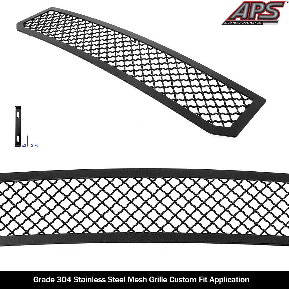 Fits 2021-2023 Ford F-150 Lower Bumper Stainless Black Mesh Grille ...