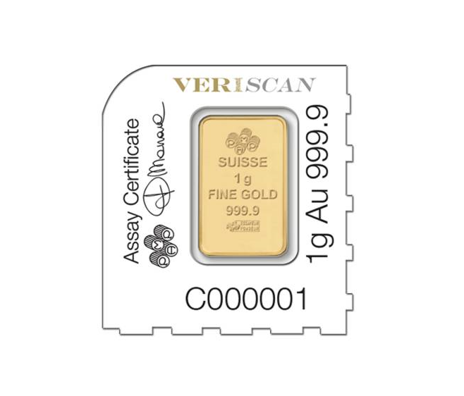 Pamp Suisse Lady Fortuna 1 Gram Gold Bar (25x1 Breakable) - Veriscan ...