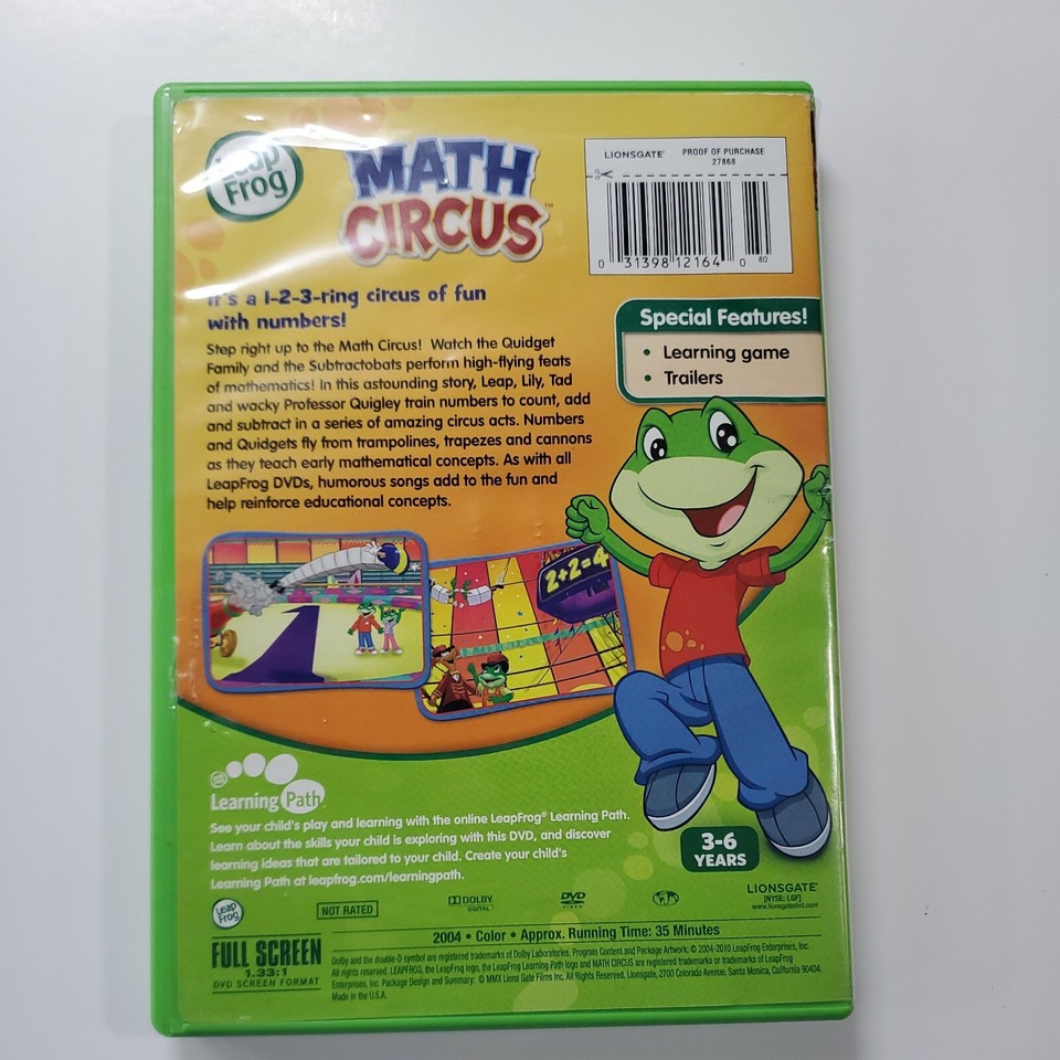 LeapFrog: Math Circus [DVD] 31398121640 | eBay