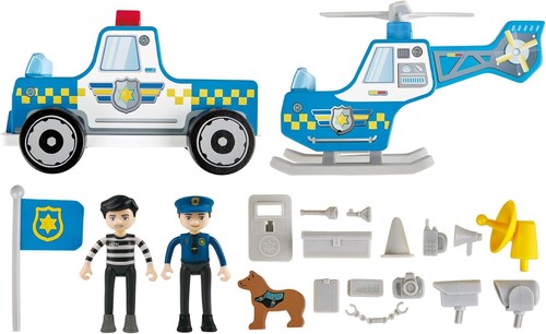 Hape Metro Police Dept Station Jail/Cell Pretend Playset Kids/Toddler 3 ...