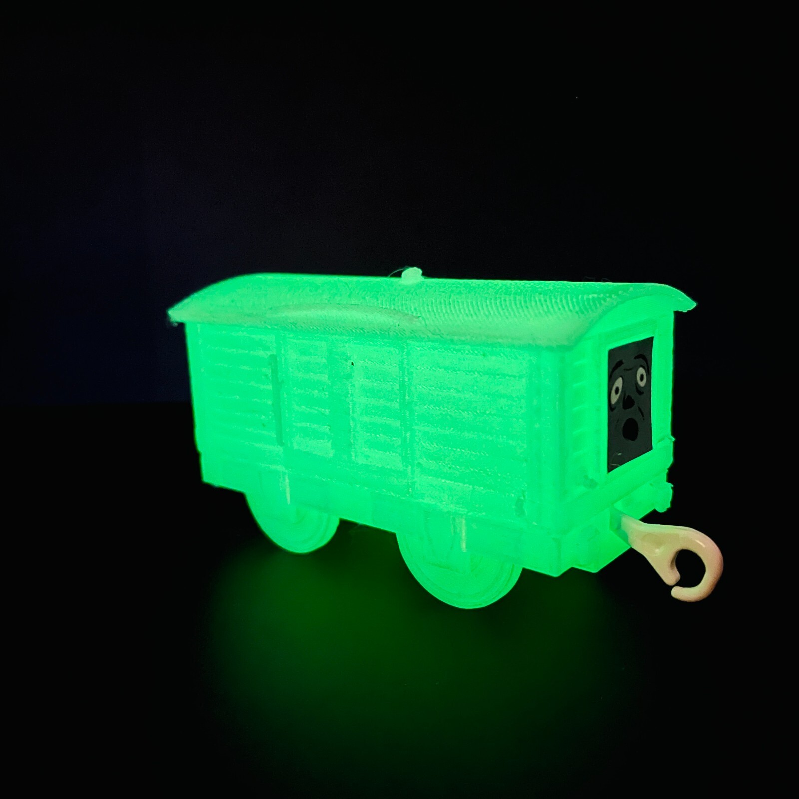 Thomas & Friends Trackmaster CUSTOM Green Glow In Dark Box Car Train ...