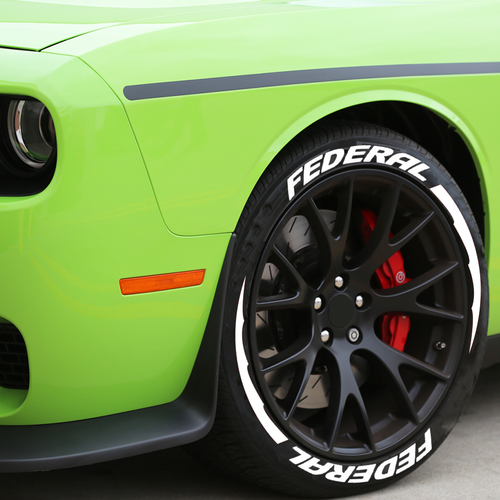 FEDERAL Tire Lettering Sticker 1.06'' 14''-22'' For 4 TIRES Top And ...