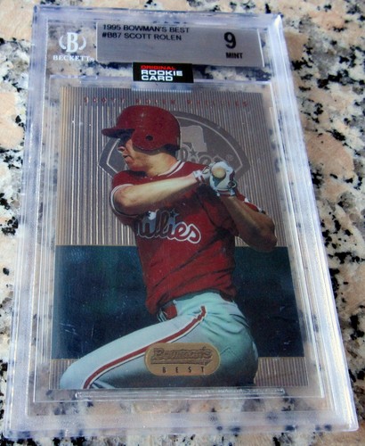 SCOTT ROLEN 1995 Bowman's Best Blue Rookie Card RC BGS 9 9.5 Hall Of ...