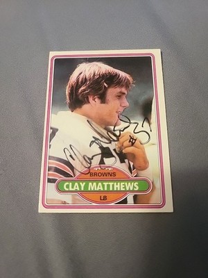 Clay Matthews Signed 1980 Topps Cleveland Browns Autographed Card | eBay