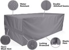 Covermates Rectangular Patio Dining Table Cover Charcoal 94"Wx38"Dx30"H ...