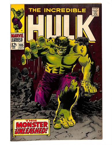 Incredible Hulk #105 Monster Unleashed Gorgeous 12 center Marvel (CZ ...