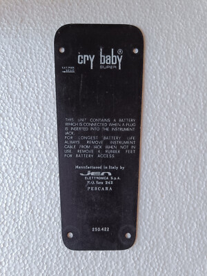 Jen Cry Baby super wah wha back plate | eBay