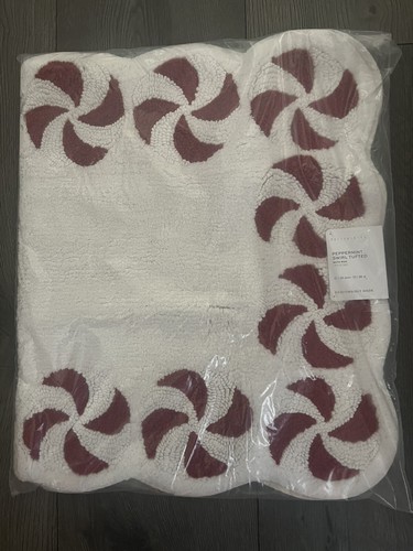 Pottery Barn Peppermint Swirl Bath Rug/Mat-NEW | eBay