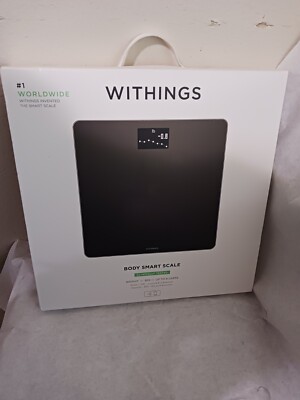WITHINGS weight & BMI Wi-Fi smart scale, black, new in box. | eBay