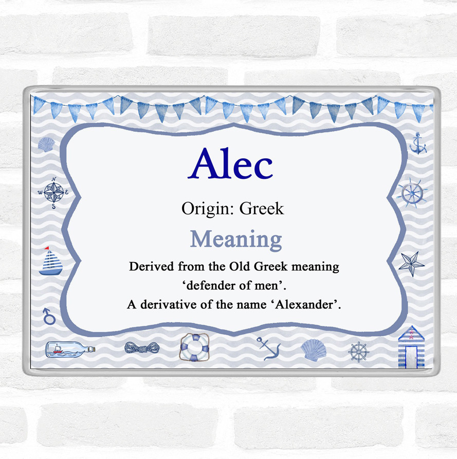 Alec Name Meaning Jumbo Fridge Magnet Nautical | eBay UK