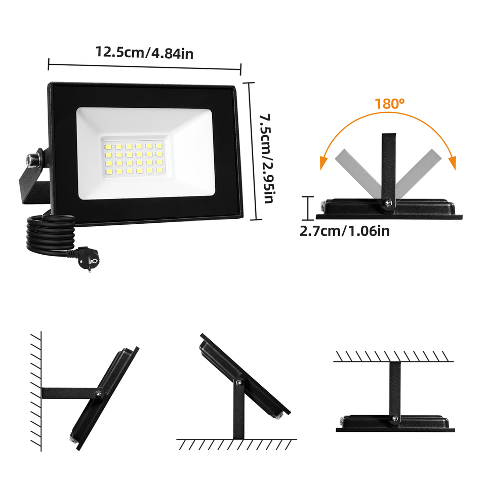 LED Fluter Baustrahler mit Stativ Strahler Flutlicht Scheinwerfer ...