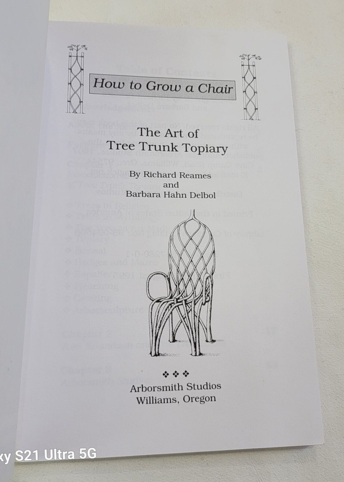 HOW TO GROW A CHAIR: THE ART OF TREE TRUNK TOPIARY- Richard Reames-VG ...