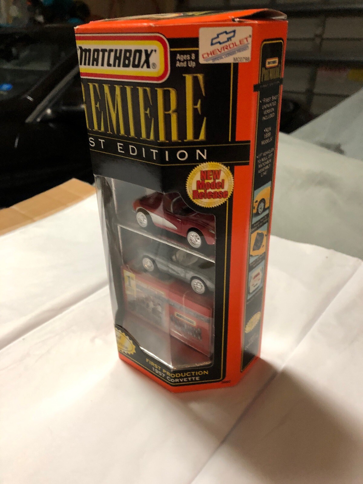 Matchbox Premiere First Edition 1957 Corvette, Red, Set Of 2 Cars ...