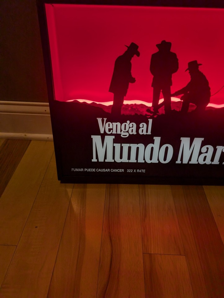 Vintage Marlboro Cigarette Neon Sign Spanish Rare Tobacco Advertising ...