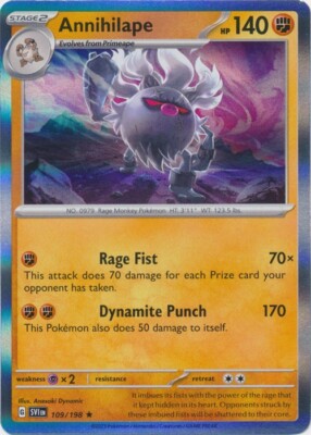 Holo Annihilape - 109/198 Rare Scarlet & Violet Base Set Pokemon TCG | eBay