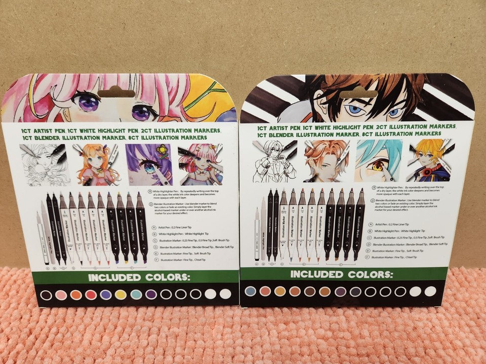 Manga Drawing Set Anime Manga Marker Drawing Set 26 Total Pc Lot Of 2 ...
