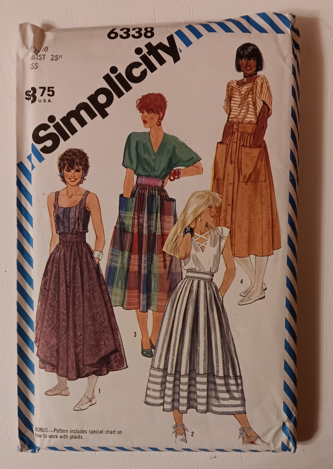 Simplicity 6338 Vintage Skirts 2 Length Cottagecore Pattern UCFF Sz 10 ...