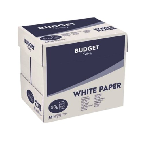 Lyreco Budget White A4 80gsm Copier Printer Plain Paper Reams 5x500 ...