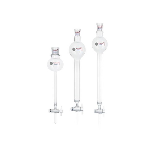 Lab Glassware: Chromatography Column w/ Reservoir, 250ml Storage, G3 ...