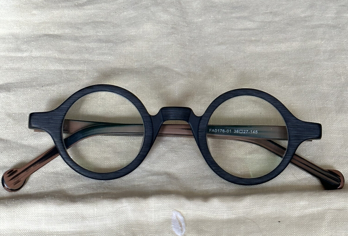 Zeelool Retro Acetate Round Eyeglasses Frame with UV LIGHT Lens FA0176 ...