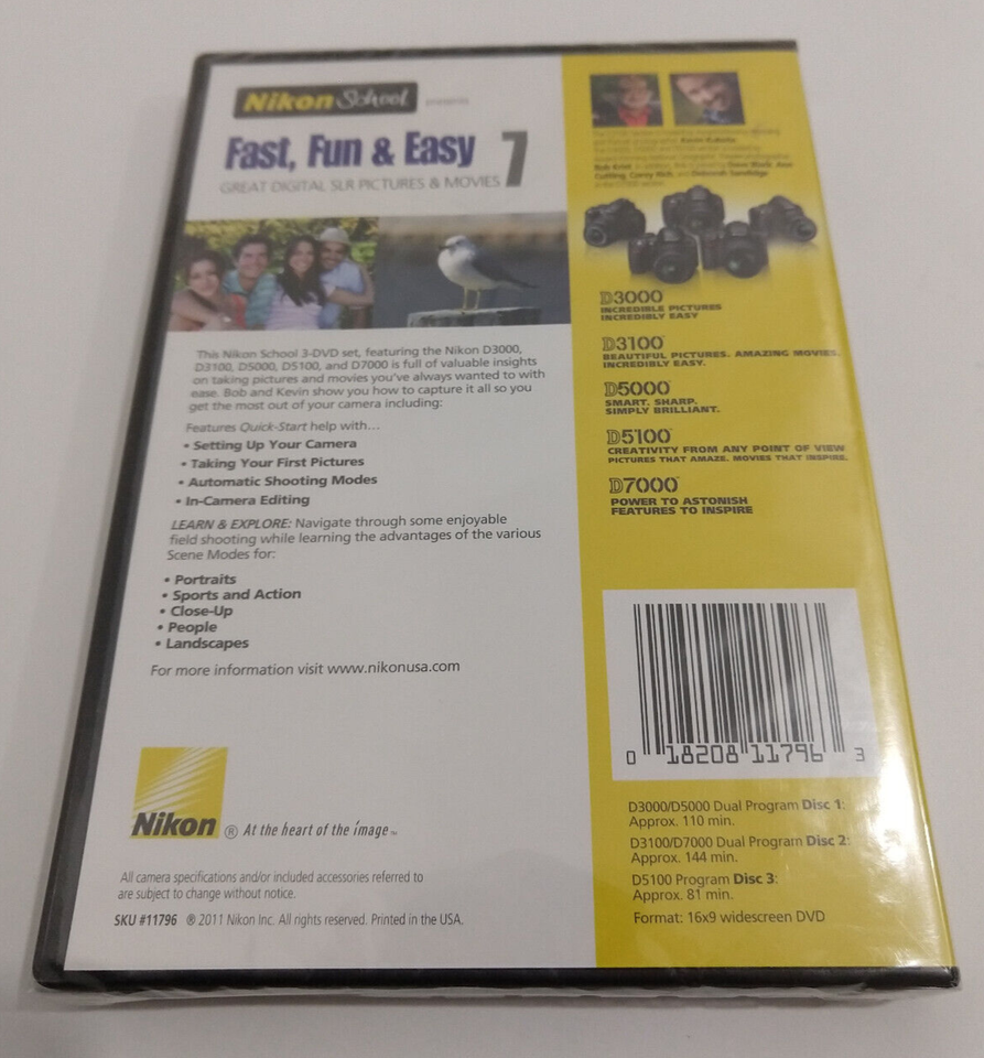Nikon School DVD Fast Fun & Easy 7 for D3000 D3100 D5000 D5100 D7000 ...