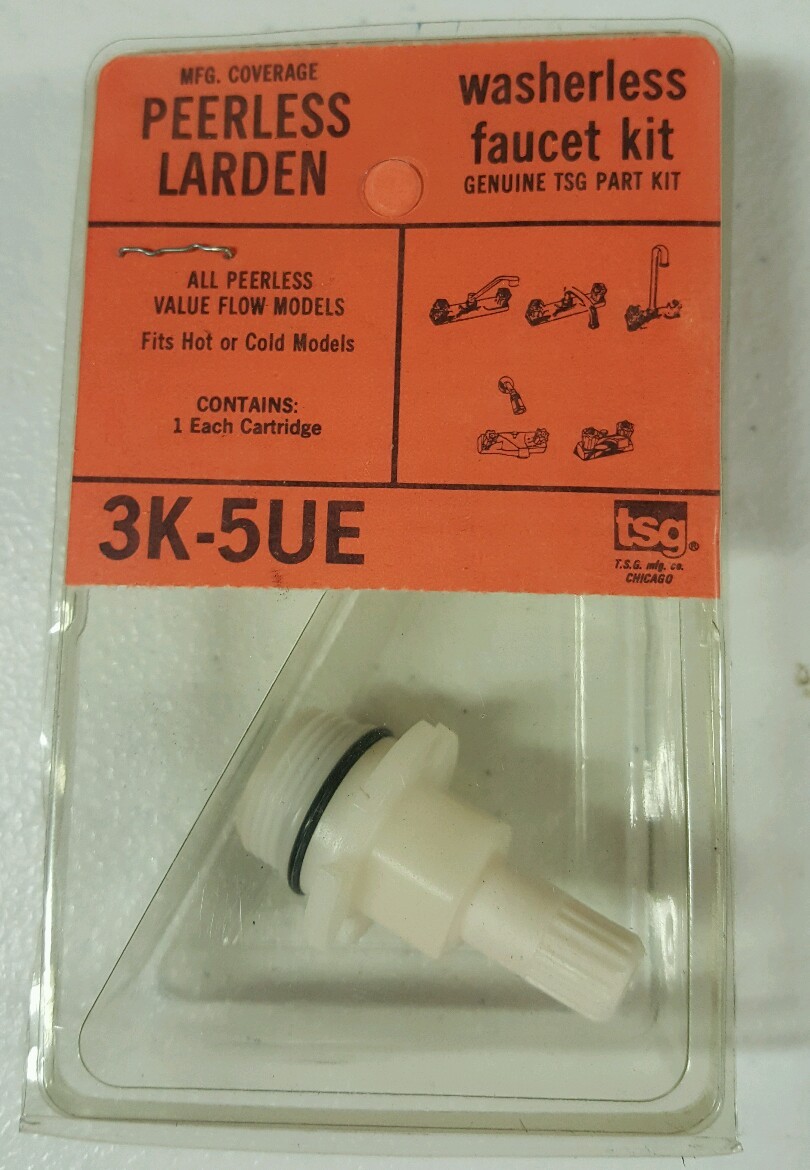 (1) 3k-5UE washerless faucet kit CARTRIDGE HOT OR COLD for PEERLESS ...
