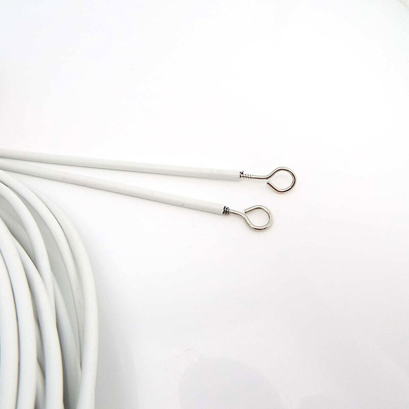Curtain Wire White Net With with Hooks and Eyes For Window Door Cable ...