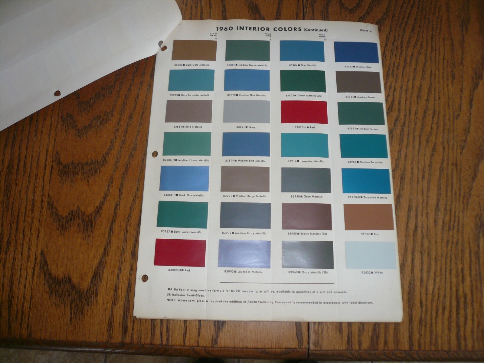 1960 GM Chrysler DeSoto Ford Lincoln Rambler DuPont Interior Colors ...