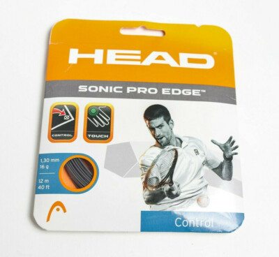One New HEAD Sonic Pro Edge 16g Control Tennis String Set anthracite ...