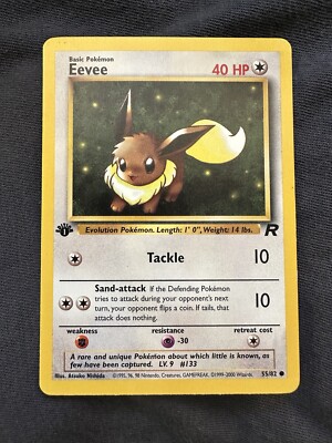 Pokemon First Edition Eevee 55/82 Near Mint | eBay