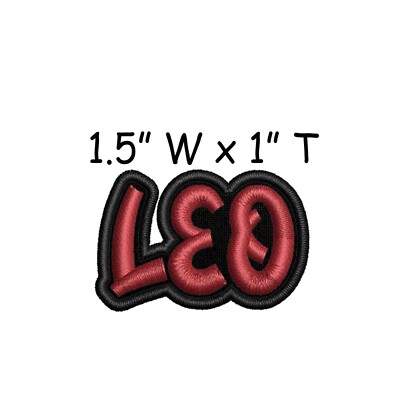 Word! Iron on Patch - Patches Leo Text Words Embroidery Applique | eBay