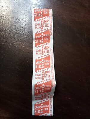 Grant Products Zip Stix Bubble Gum Gomme Ballon Wrapper Unused | eBay