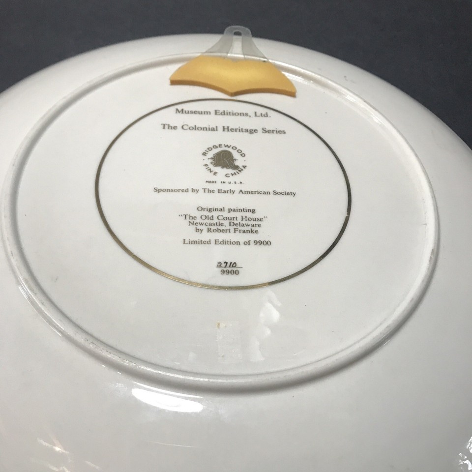 The Colonial Heritage Series China Plate "The Old Court House” by ...