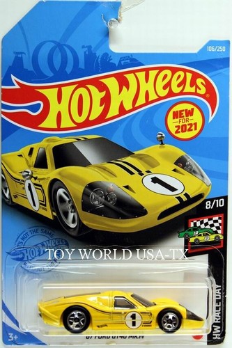 2021 Hot Wheels #106 HW Race Day '67 Ford GT40 MK.IV yellow | eBay