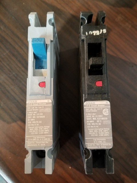 E21B020 Gould ITE 1 Pole 20 Amp 120 Volt E2 Circuit Breaker for sale ...