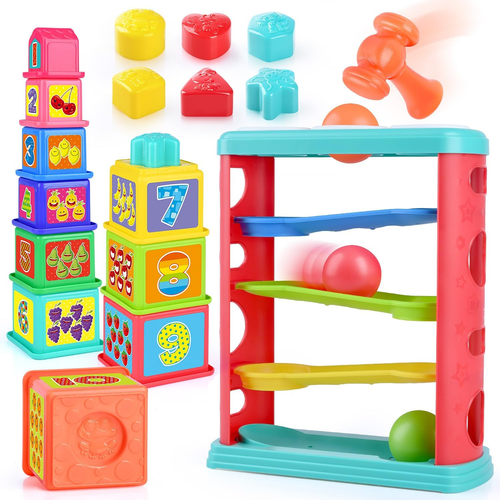 Pound a Ball Toy for Toddlers 1-3, Montessori Toys for Babies 12 18-24 ...