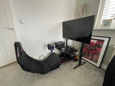 Ultimate Sim Racing Rig: Fanatec DD1, V3 Pedals, Playseat, TV and Stand ...